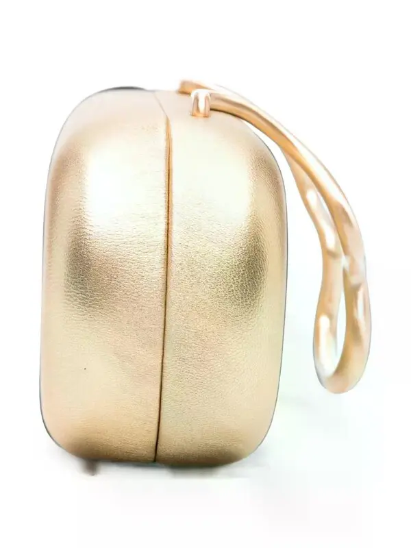 Cult Gaia Ilaria Metallic-finish Wave-handle Clutch Bag