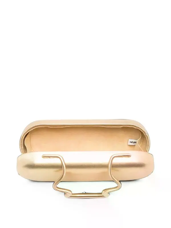 Cult Gaia Ilaria Metallic-finish Wave-handle Clutch Bag
