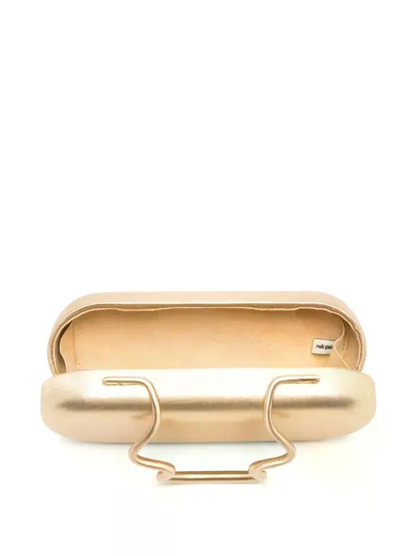 Cult Gaia Ilaria Metallic-finish Wave-handle Clutch Bag