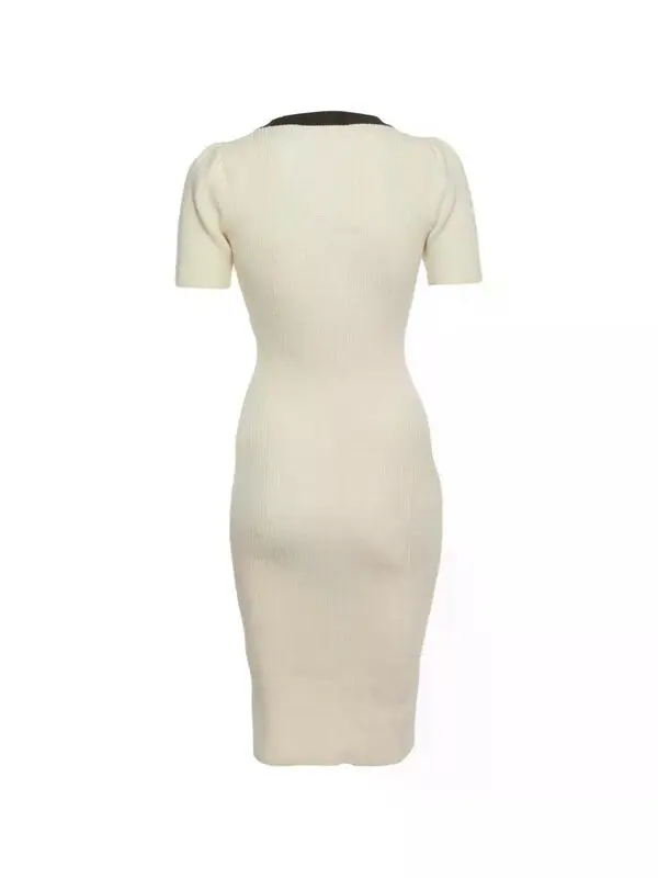 Elisabetta Franchi Knit Button-front Midi Dress