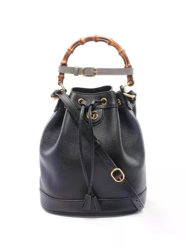 Gucci 2010s Bamboo Diana 2-way Bucket Bag - Black
