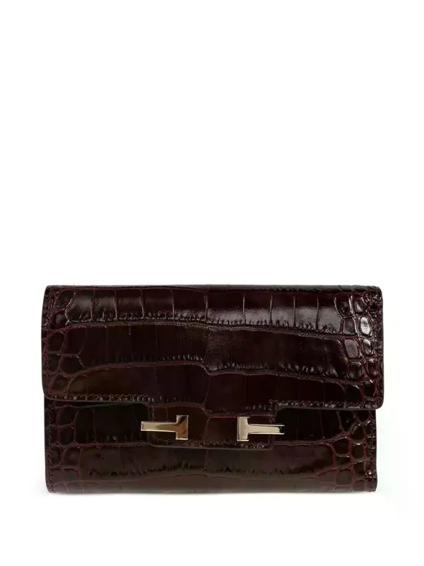 TOM FORD Crocodile-effect T-clasp Leather Wallet