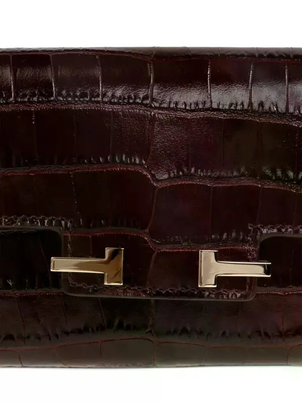 TOM FORD Crocodile-effect T-clasp Leather Wallet