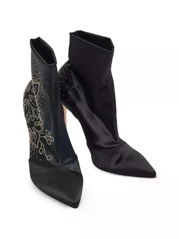 GIANVITO ROSSI Flore Crystal-embellished Ankle Boots