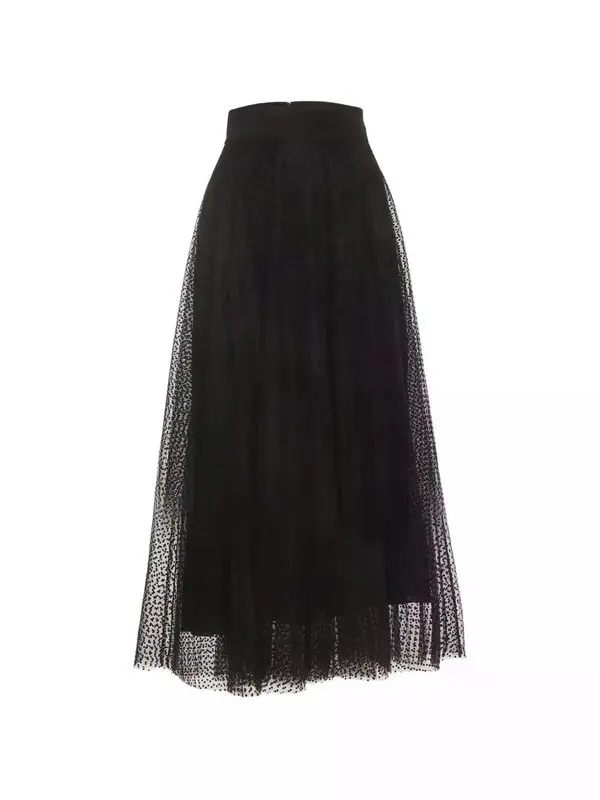 Zimmermann Polka-dot Midi Skirt - Black