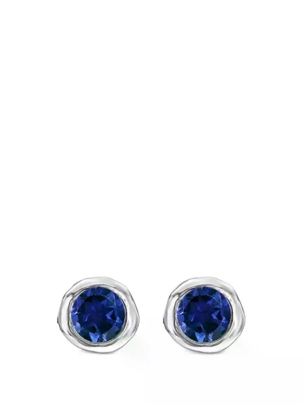 DOWER & HALL Dewdrop Sapphire Earrings - Silver