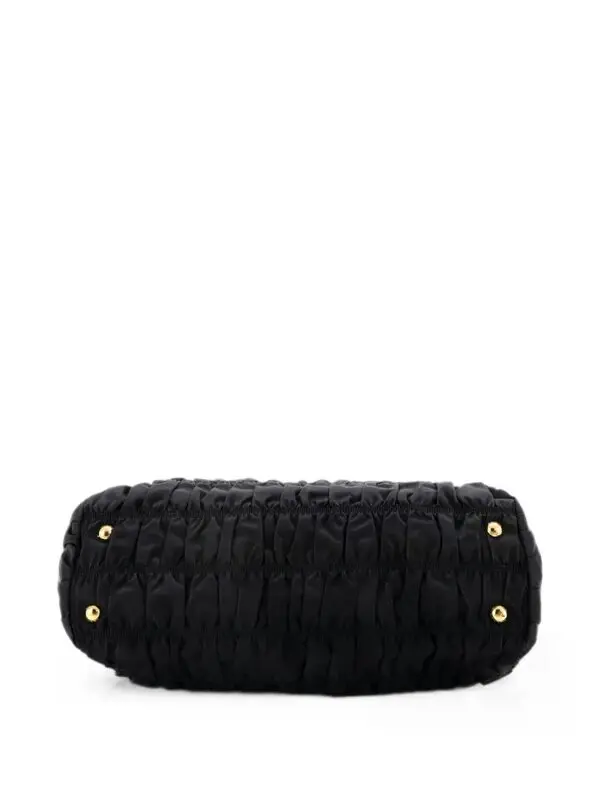 Prada Gaufre Convertible Leather And Tessuto Large Tote Bag