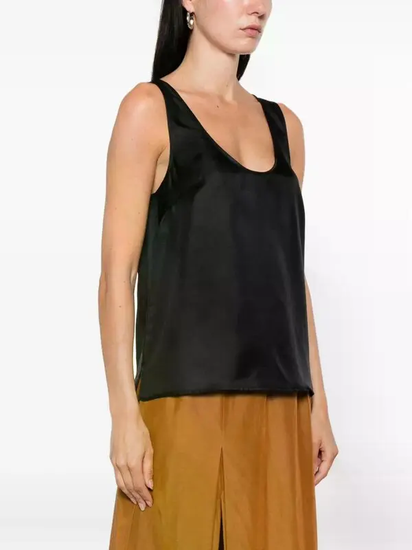 Loulou De Saison Gaby Scoop-neck Silk Top