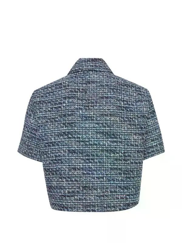 Maje Short-sleeve Tweed Top