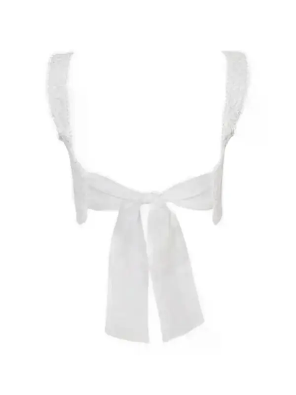 Waimari Lace-trim Cropped Top