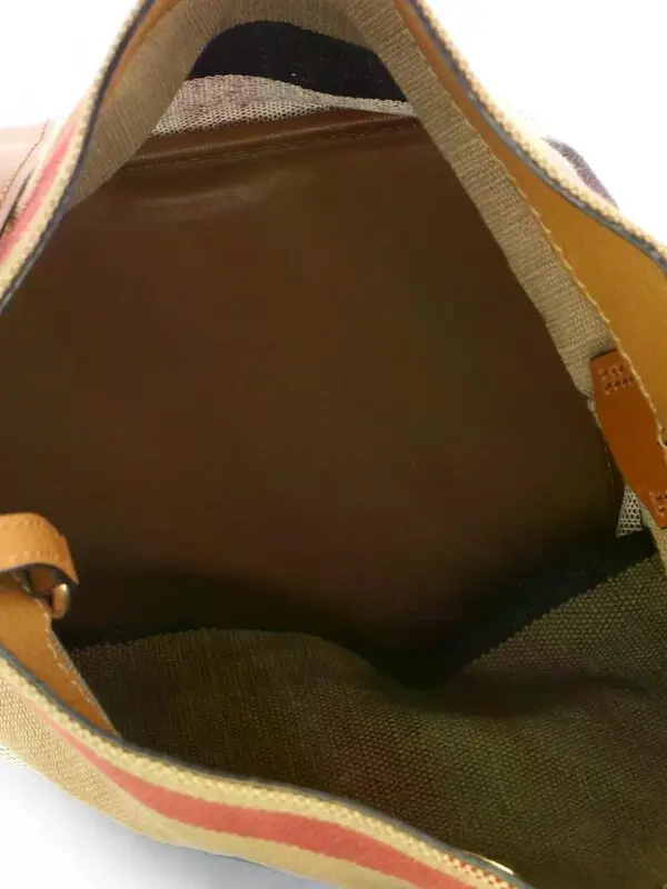 Burberry Ashby Bag House Check Canvas Medium Bucket Bag