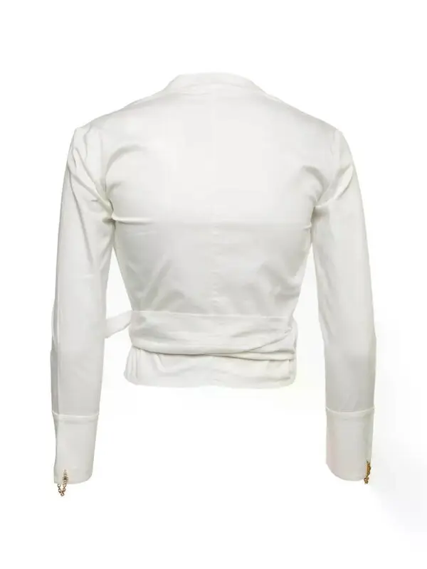 Elisabetta Franchi Wrapped Poplin Top