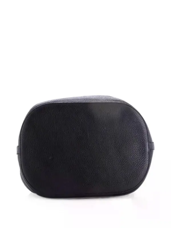 Gucci Miss Bamboo Leather Medium Bucket Bag - Black