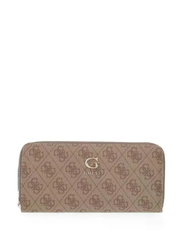Guess Monogram-print Zip-around Wallet