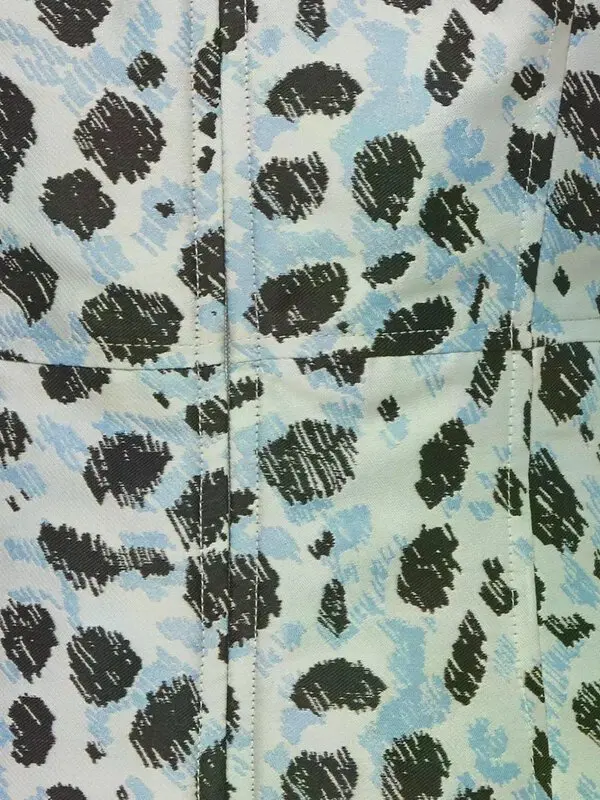 GANNI Leopard-print Collared Mini Dress