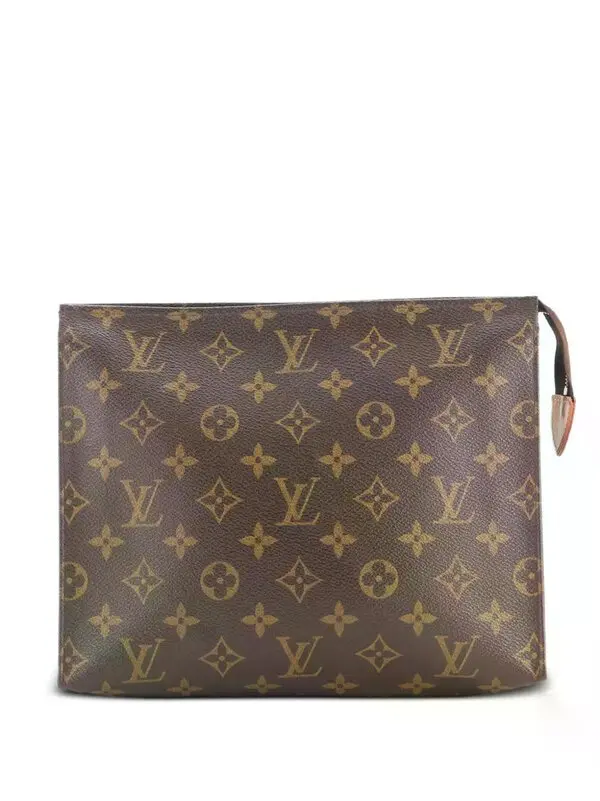 LOUIS VUITTON Monogram Canvas 26 Toiletry Pouch Clutch Bag - Brown