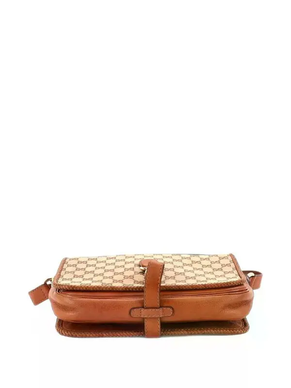 Gucci Marrakech Messenger Bag Gg Canvas With Leather Medium Crossbody Bag
