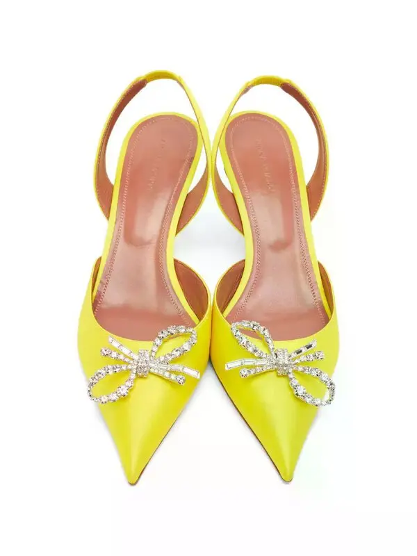 Amina Muaddi Rosie Crystal-embellished Slingback Pumps