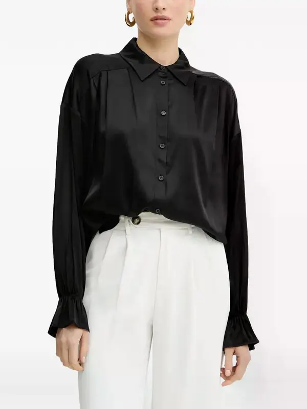 SILVIAN HEACH Botha Ruffle-cuff Satin Shirt