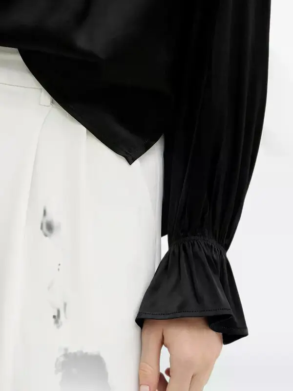 SILVIAN HEACH Botha Ruffle-cuff Satin Shirt