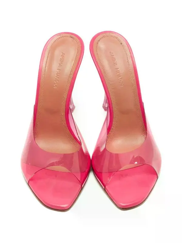 Amina Muaddi Alexa Pyramid Heel Sandals