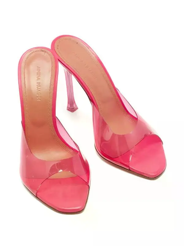 Amina Muaddi Alexa Pyramid Heel Sandals
