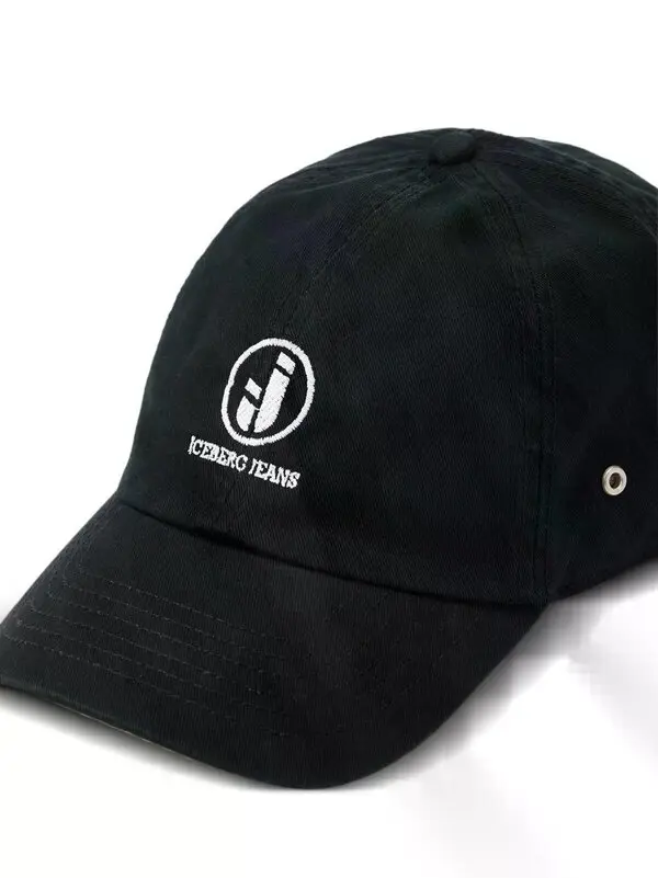 Iceberg Logo-embroidered Baseball Cap - Black