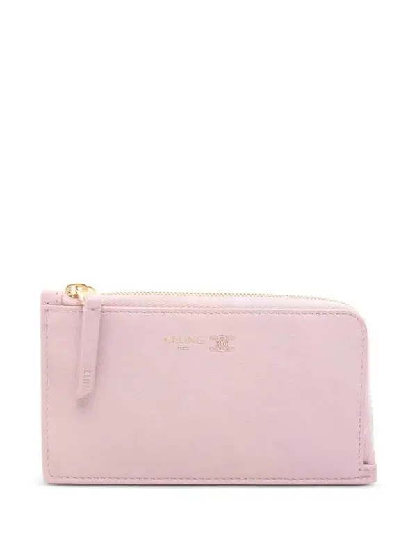 Celine Triomphe Pebbled Wallet - Pink