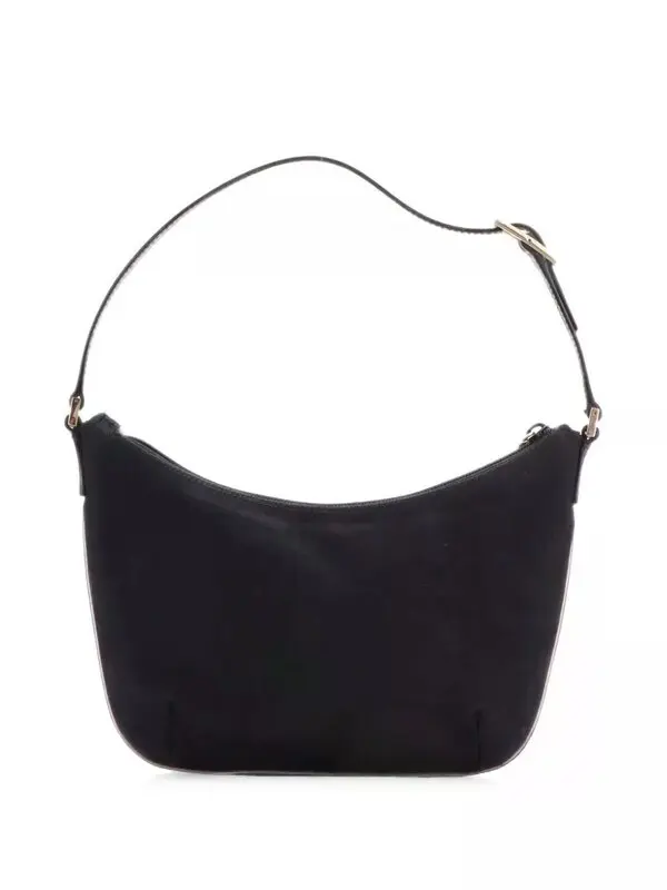 Gucci Vintage Pochette Shoulder Bag Gg Canvas Small Hobo Bag - Black