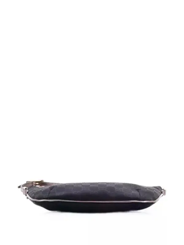 Gucci Vintage Pochette Shoulder Bag Gg Canvas Small Hobo Bag - Black