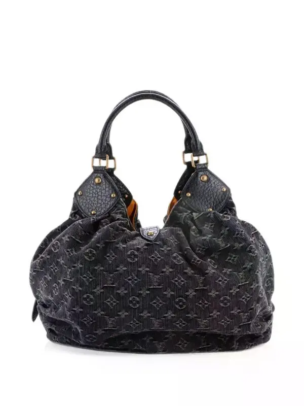 LOUIS VUITTON Xl Denim Hobo Bag - Black