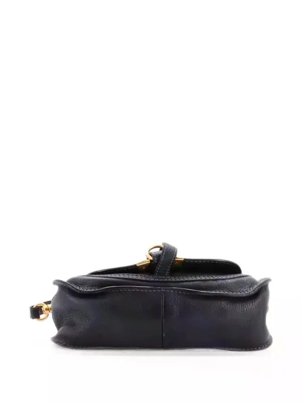 Chloé Leather Marcie Satchel Cross Body Bag - Black