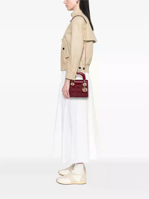 Dior 2017 Mini Patent Cannage Lady Satchel