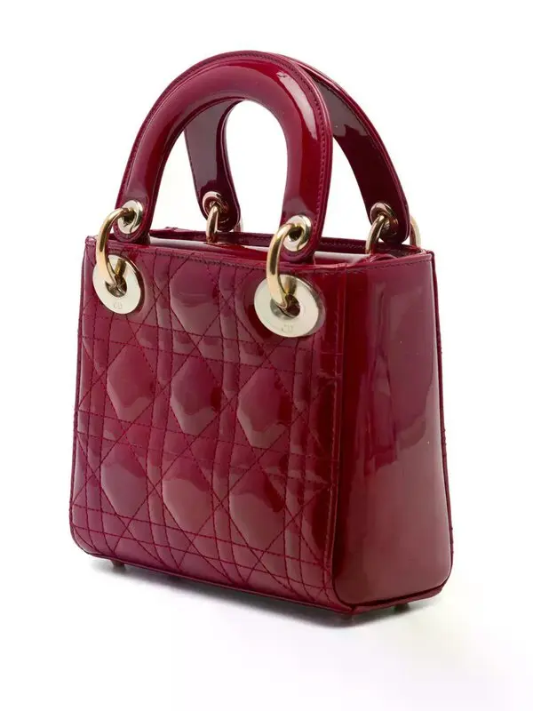 Dior 2017 Mini Patent Cannage Lady Satchel
