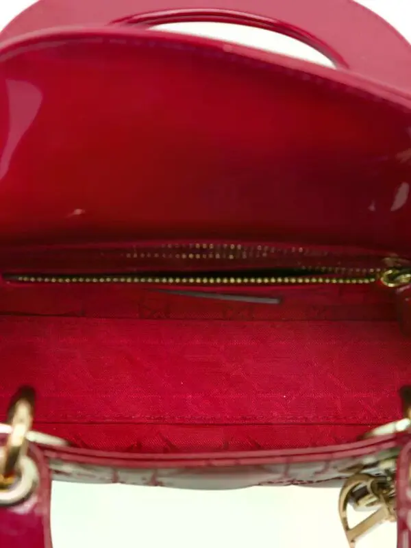Dior 2017 Mini Patent Cannage Lady Satchel