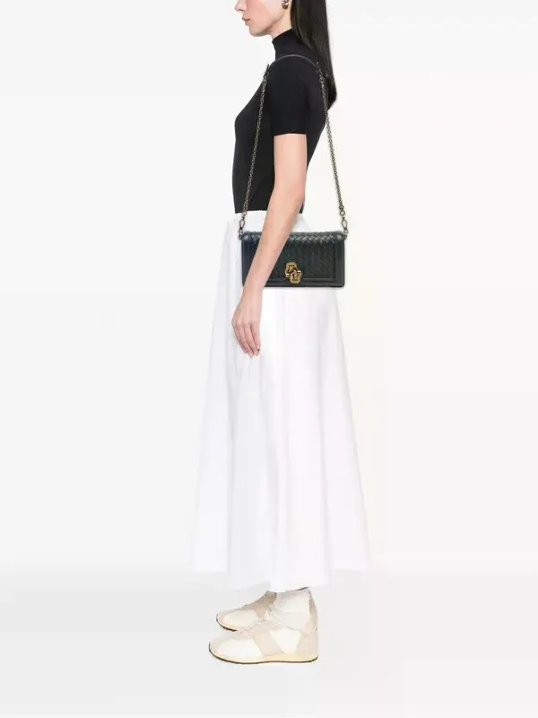Bottega Veneta 2012-2026 Nappa Intrecciato Olimpia Knot Crossbody Bag - Black
