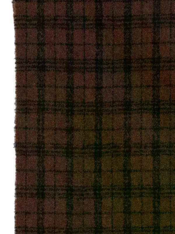 Destin Check-pattern Fringed Scarf