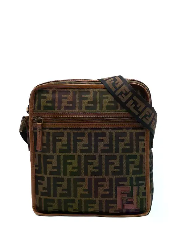 Fendi 2000-2010 Zucca Canvas Crossbody Bag