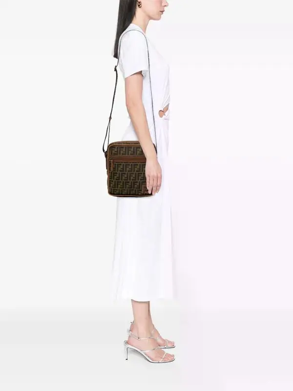 Fendi 2000-2010 Zucca Canvas Crossbody Bag
