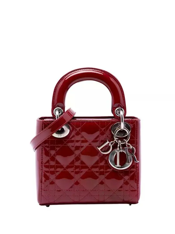 Dior 2015 Mini Patent Cannage Lady Satchel