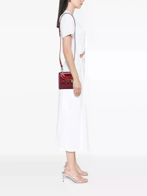 Dior 2015 Mini Patent Cannage Lady Satchel