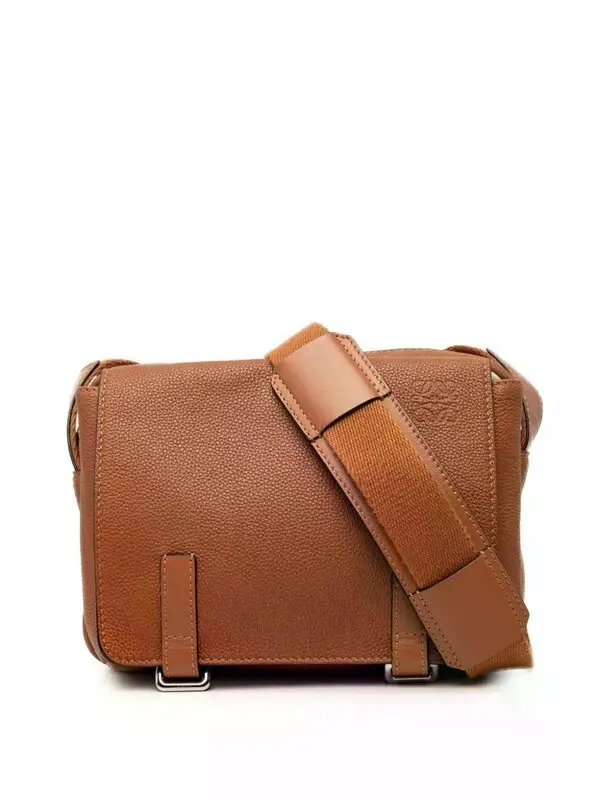 Loewe 2021 Soft Grained Calfskin Military Messenger Bag Xs Crossbody Bag - Brown