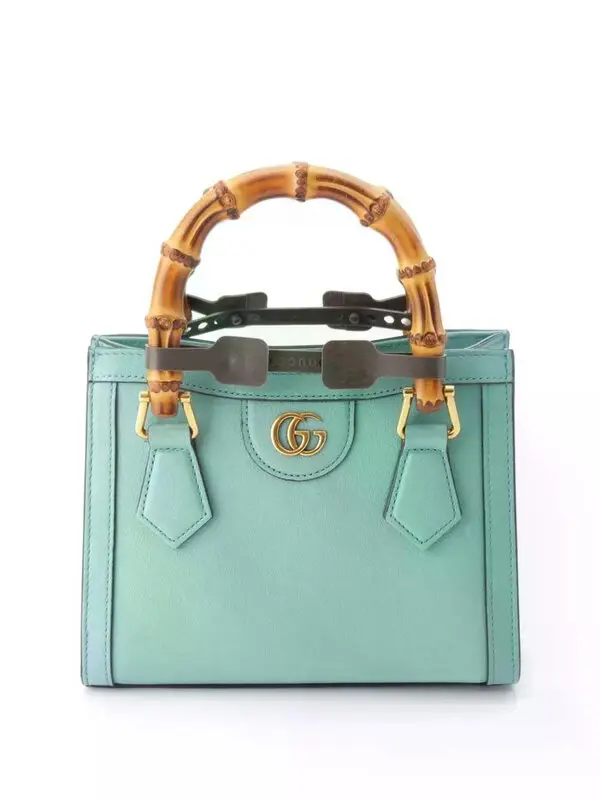 Gucci 2016-2026 Mini Calfskin Bamboo Diana Satchel - Blue