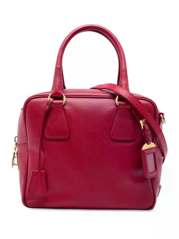Prada 2013-2026 Small Saffiano Square Bauletto Satchel