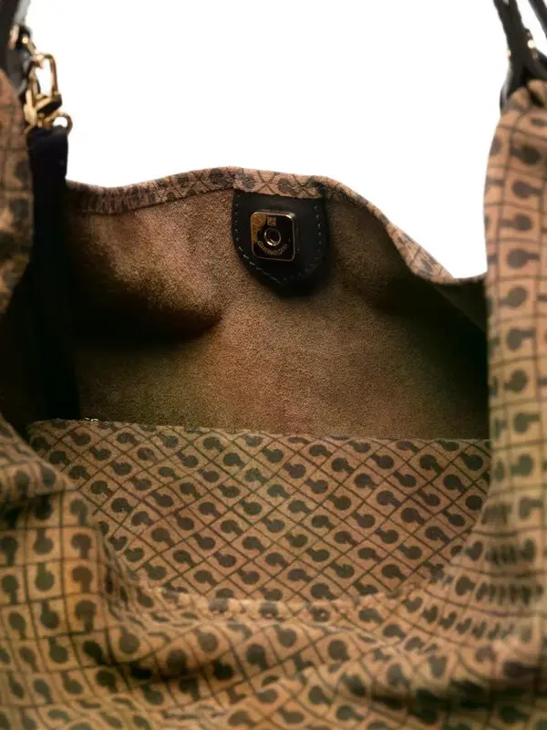 GHERARDINI Monogram-pattern Leather Shoulder Bag