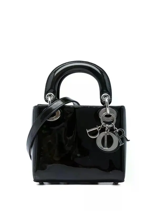 Dior 2015 Mini Patent Lady Satchel - Black