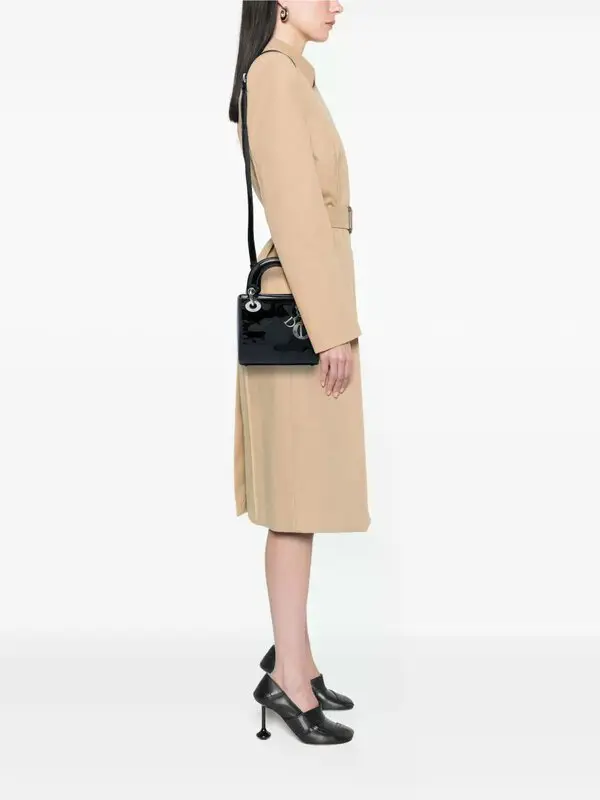 Dior 2015 Mini Patent Lady Satchel - Black