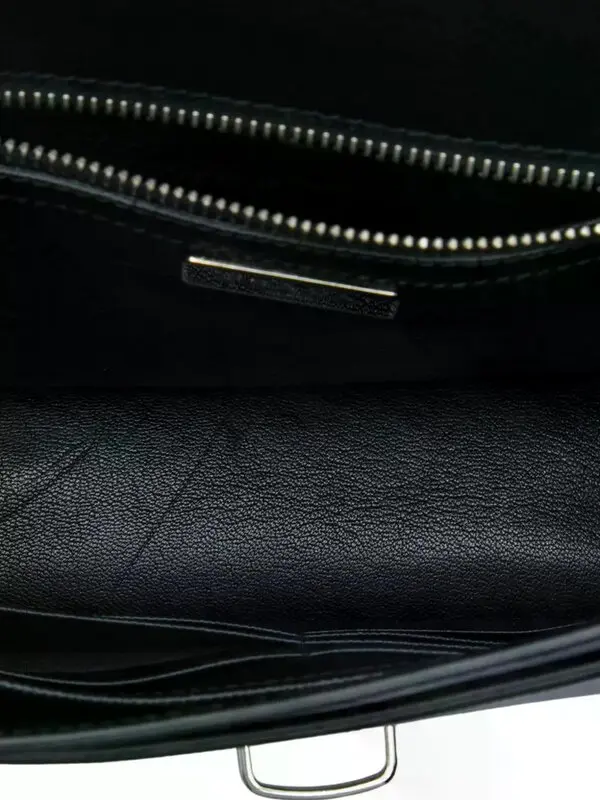 Prada 2000-2013 Studded Saffiano Push Lock Wristlet Clutch Bag