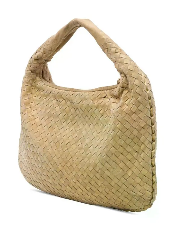 Bottega Veneta 2004 Small Metallic Nappa Intrecciato Veneta Hobo Bag - Gold