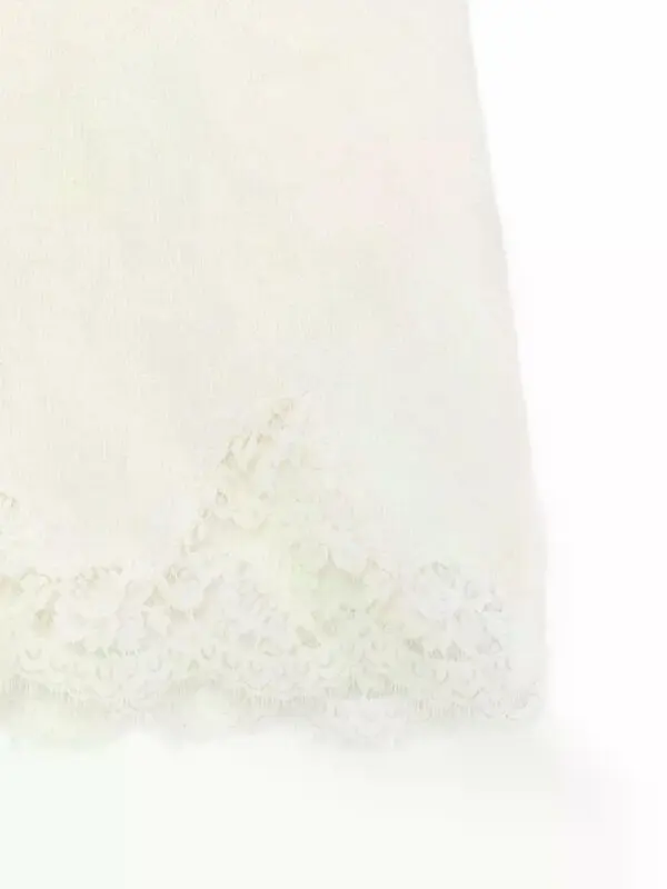 ERMANNO FIRENZE Lace-trim Scarf - Neutrals